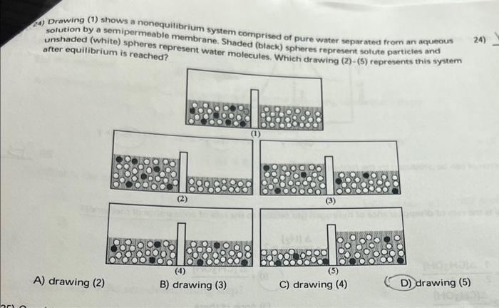 Solved 24) Drawing (1) shows a nonequilibrium system | Chegg.com