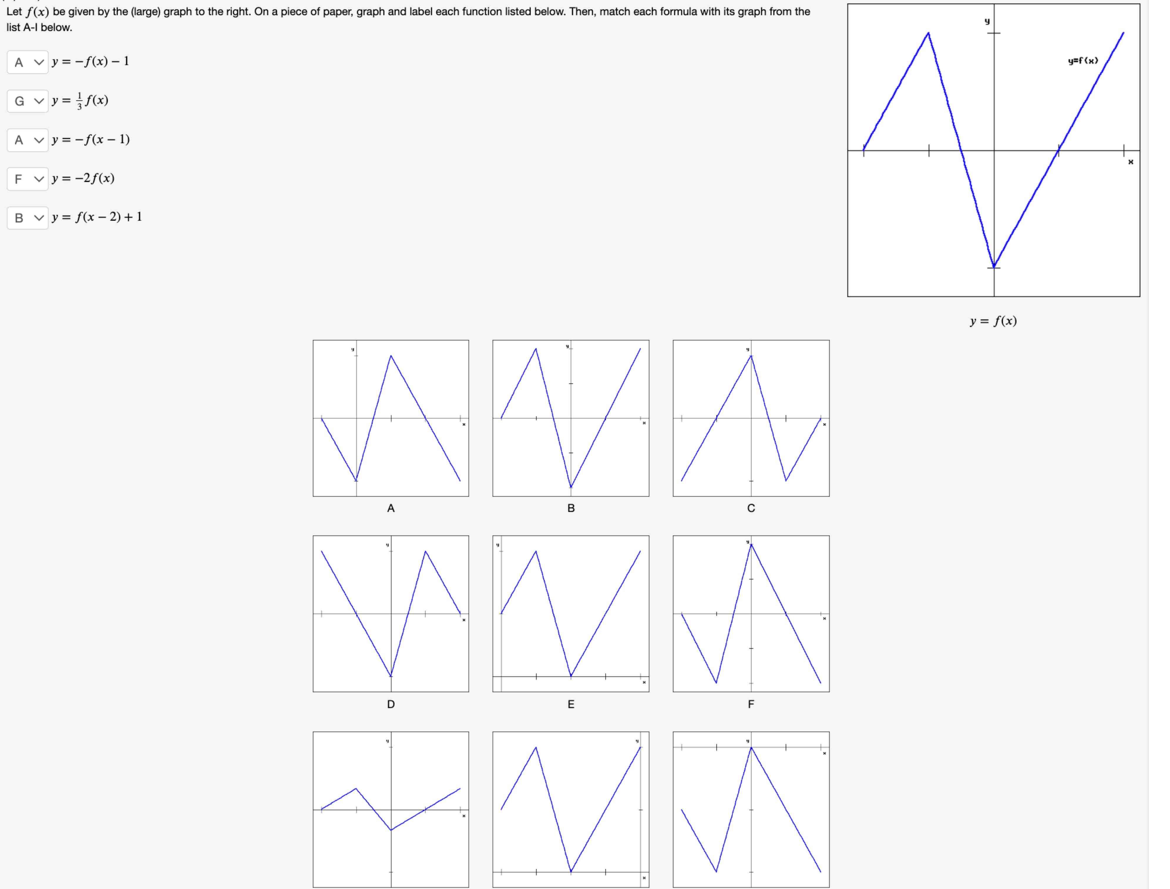 Solved Let f(x) ﻿be given by the (large) ﻿graph to the | Chegg.com
