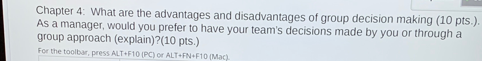 Solved Chapter 4: What are the advantages and disadvantages | Chegg.com