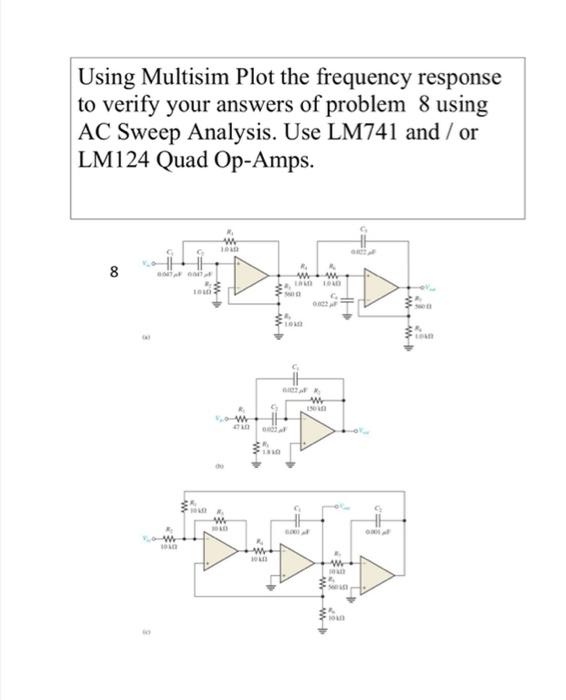 Solved Using Multisim Plot the frequency response to verify | Chegg.com