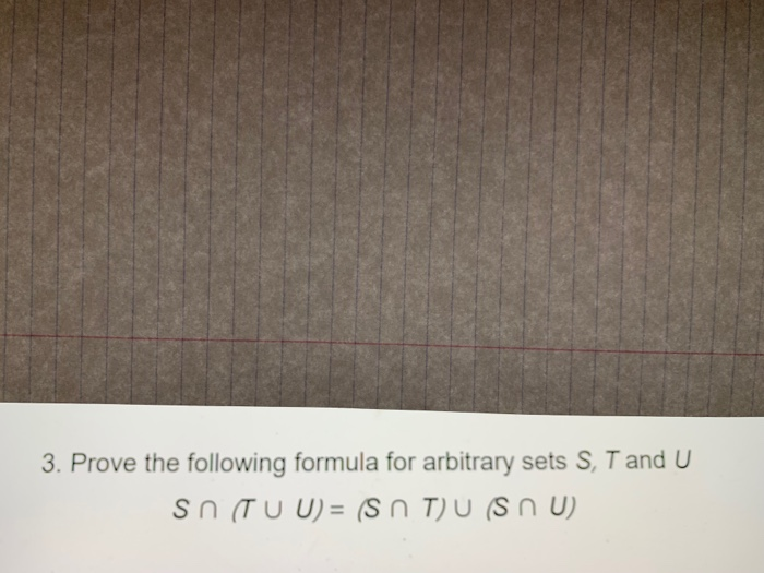 Solved 3. Prove the following formula for arbitrary sets S, | Chegg.com