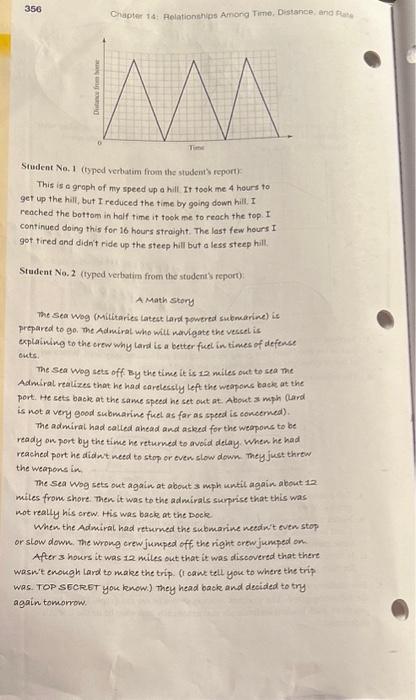 Solved 5. Two students were asked to write a story for a | Chegg.com