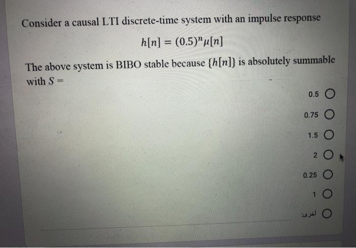 Solved Consider a causal LTI discrete-time system with an | Chegg.com