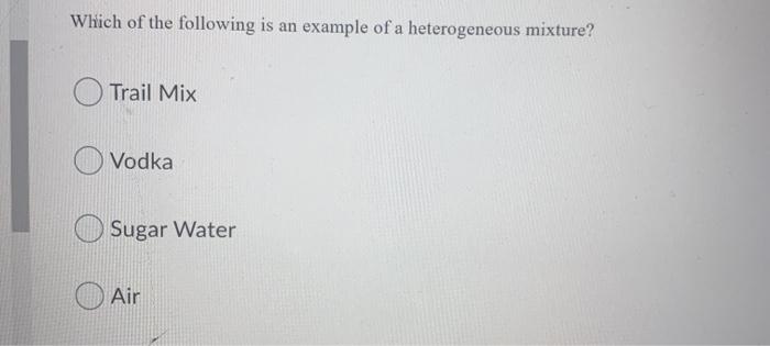 Solved Which of the following is an example of a | Chegg.com