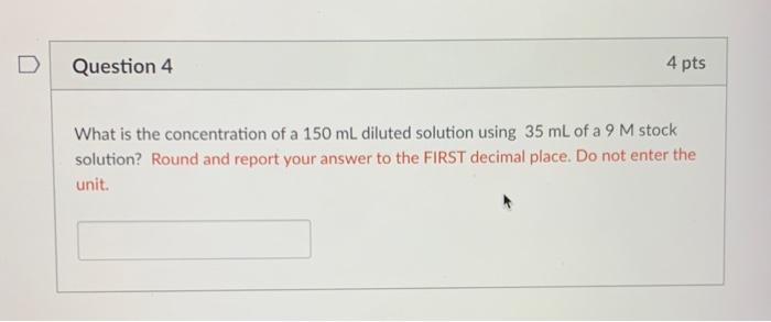 Solved What is the concentration of a 150 mL diluted | Chegg.com