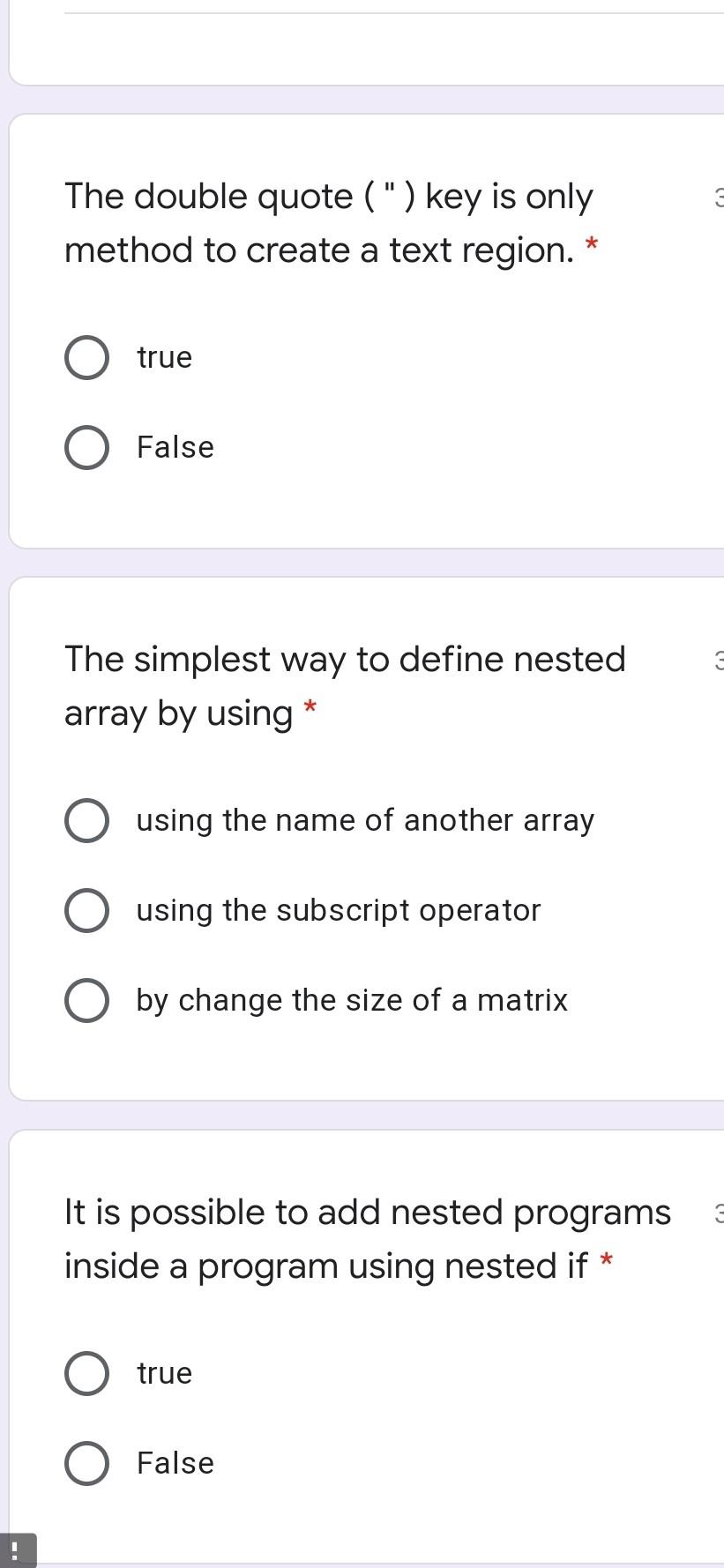 Solved The double quote (") key is only method to create a | Chegg.com