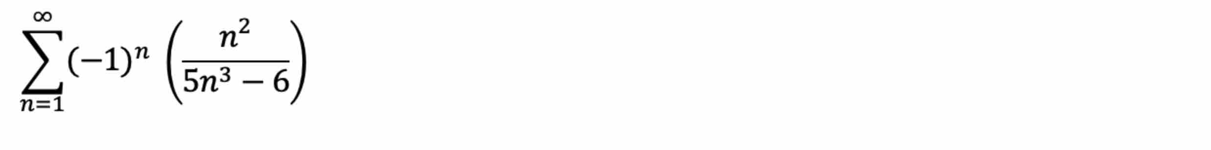 Solved Study the convergence (absolute or conditional) ﻿of | Chegg.com