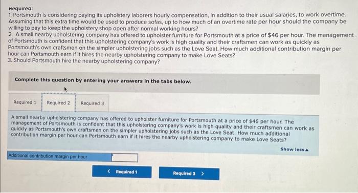 Solved Exercise 13-6 (Algo) Managing a Constrained Resource | Chegg.com
