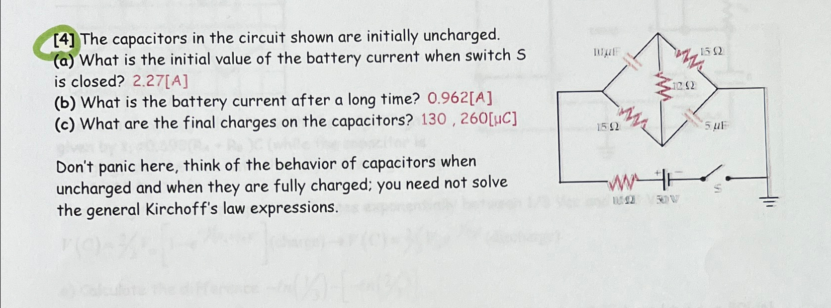 Solved [4] ﻿The capacitors in the circuit shown are | Chegg.com
