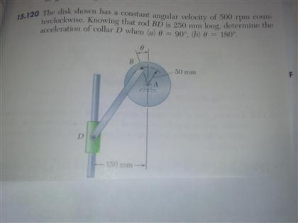 Solved The disk shown has a constant angular velocity of 500 | Chegg.com