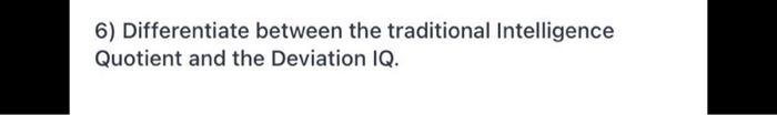 Solved 6) Differentiate between the traditional Intelligence | Chegg.com