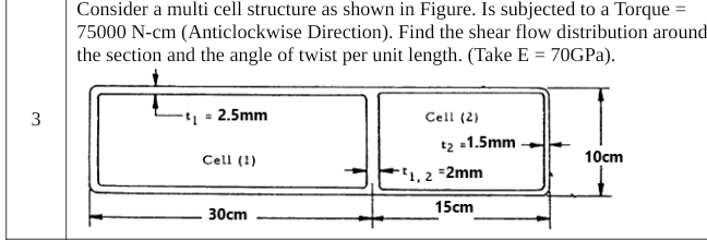 Solved Consider a multi cell structure as shown in Figure. | Chegg.com
