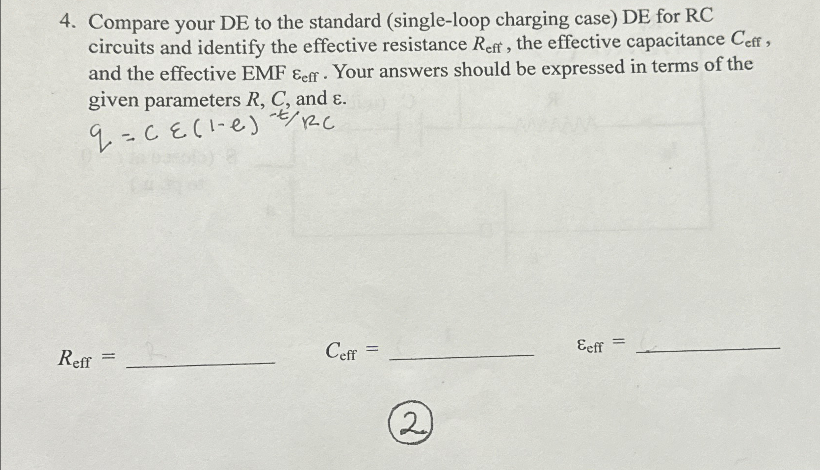Solved Compare your DE ﻿to the standard (single-loop | Chegg.com