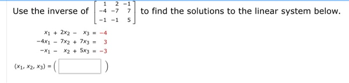 Solved Use an augmented matrix and row operations to find | Chegg.com