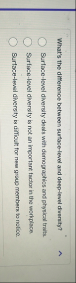 Solved What's the difference between surface-level and | Chegg.com