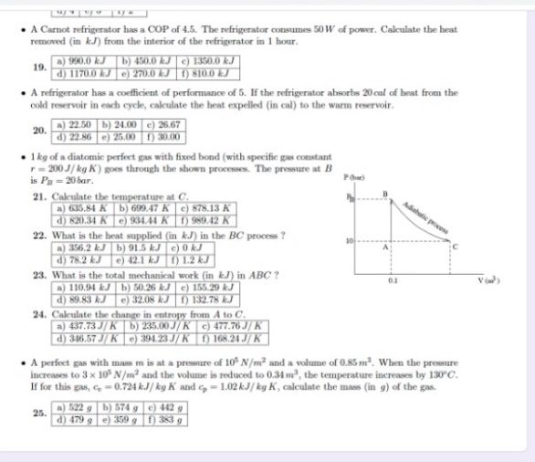 Solved Phu • A Carnot refrigerator has a COP of 4.5. The | Chegg.com