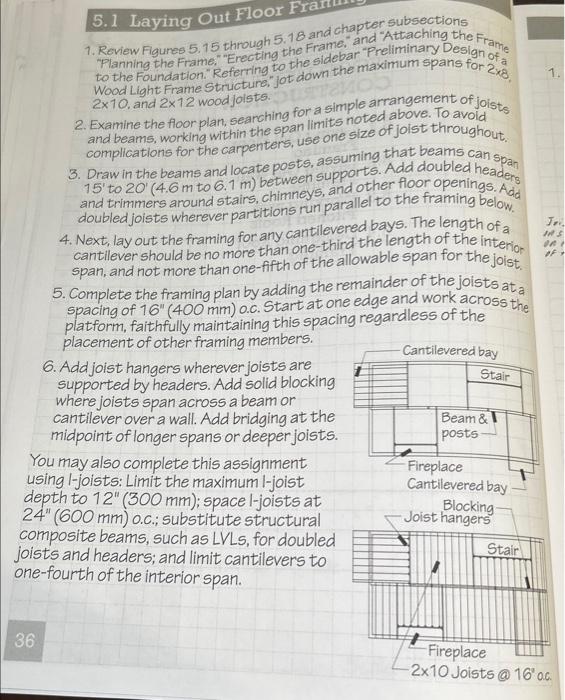 Solved 5.1 Laying Out Floor Frant 1. Review Figures 5.15 | Chegg.com