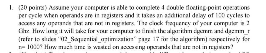 Solved Assume your computer is able to complete 4 double | Chegg.com