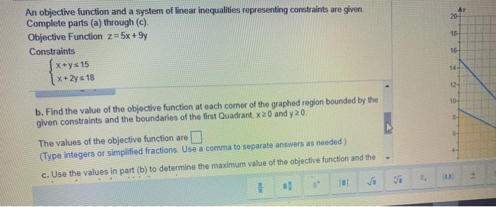 Solved An objective function and a system of linear | Chegg.com