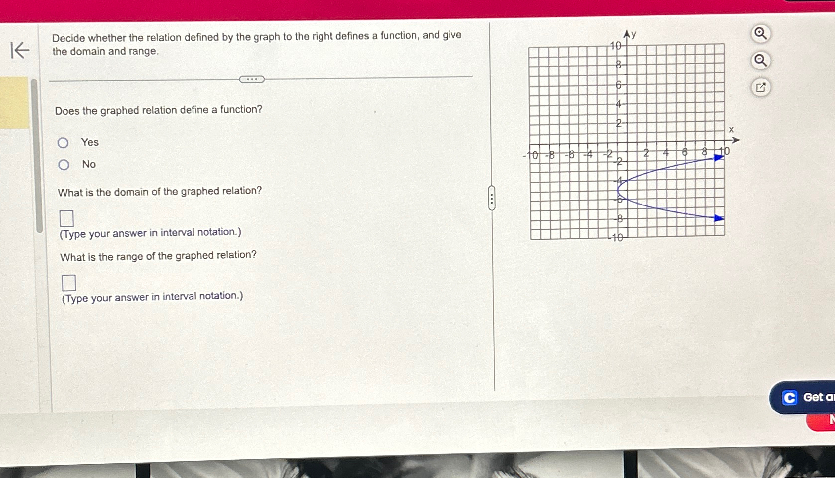 Solved Decide whether the relation defined by the graph to | Chegg.com