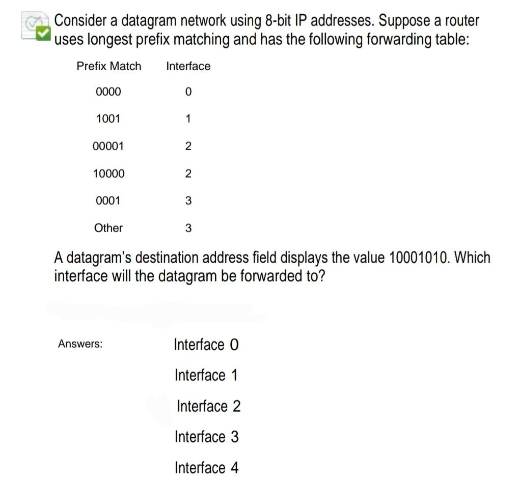 Solved Consider A Datagram Network Using 8-bit Ip Addresses. 