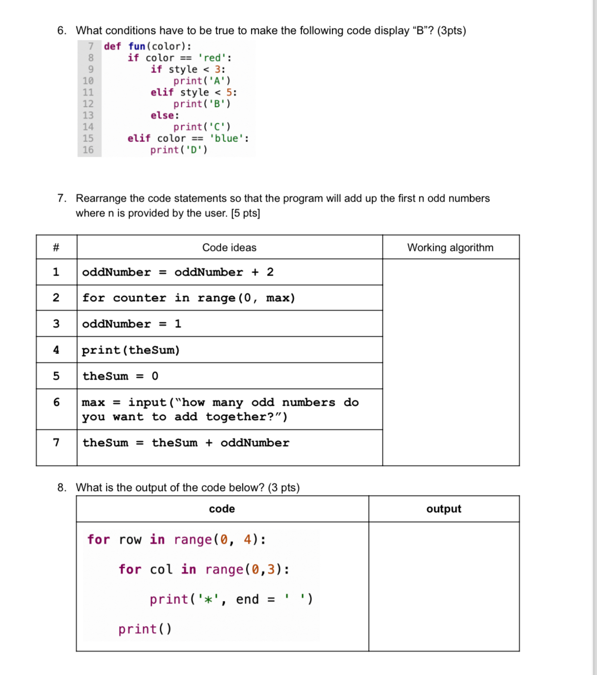 Solved What conditions have to be true to make the following | Chegg.com