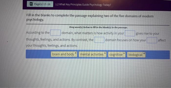 Solved Fill in the blanks to complete the passage explaining | Chegg.com