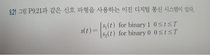 9.21 There is a binary digital communication system | Chegg.com