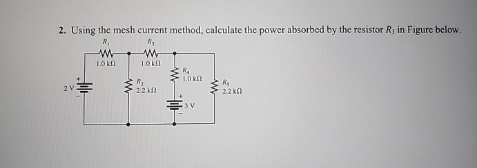 Using the mesh current method, calculate the power | Chegg.com