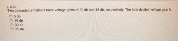 Solved 6 of 20 30 dbm corresponds to a power level of 1 W 10 | Chegg.com