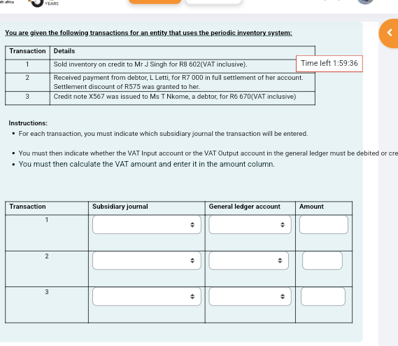 Solved YEARSYou are given the following transactions for an | Chegg.com