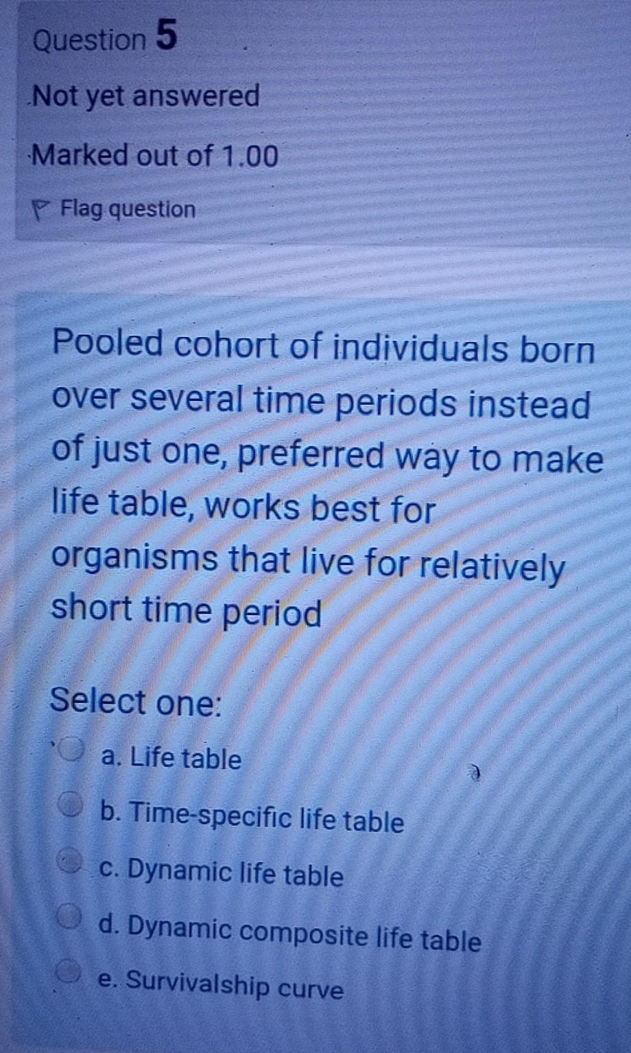 Solved Question 5 Not yet answered Marked out of 1.00 P Flag | Chegg.com