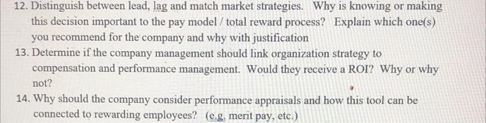 Solved 12. Distinguish between lead, lag and match market | Chegg.com