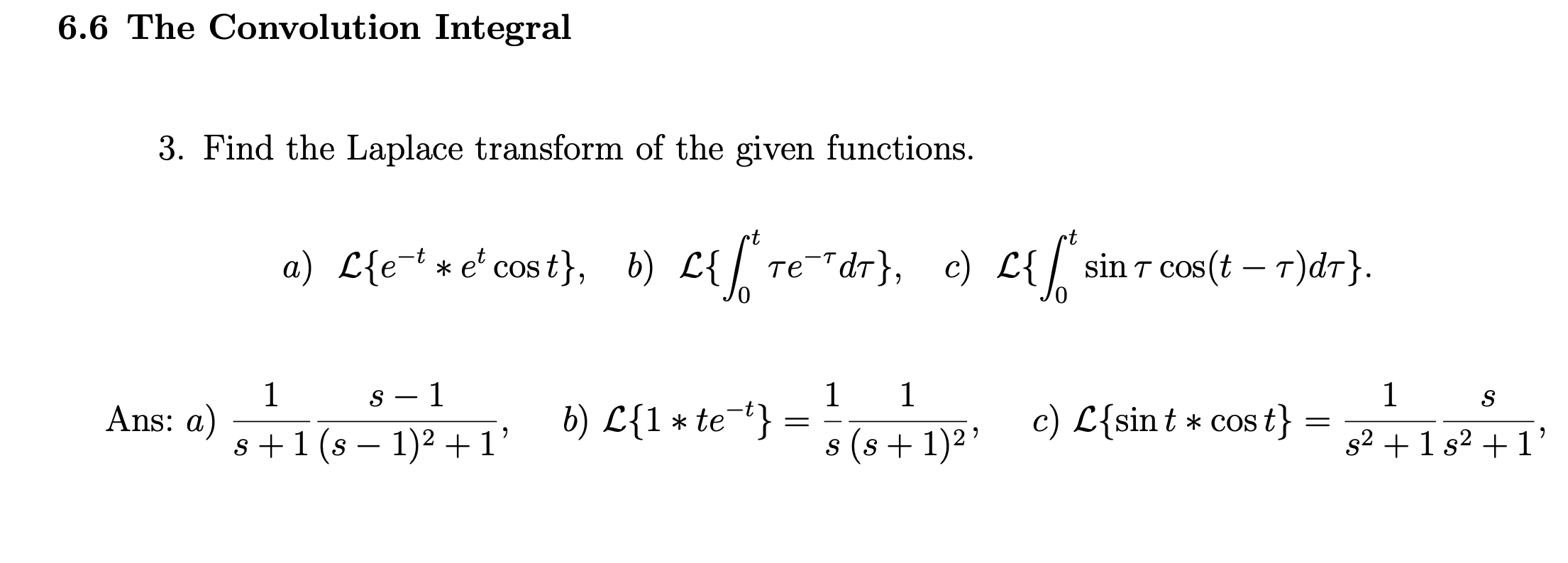 Solved Find the Laplace transform of the given functions and | Chegg.com