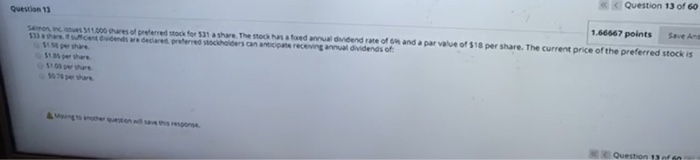 Solved Question 13 of 60 Question 13 1.66667 points Save Are | Chegg.com