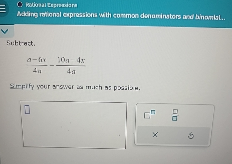 Solved Rational ExpressionsAdding rational expressions with | Chegg.com