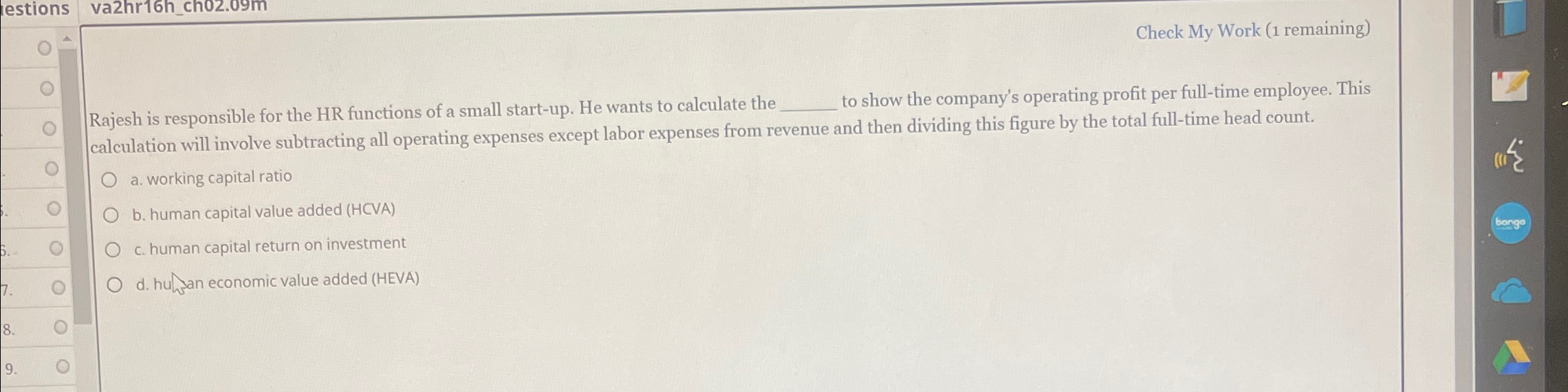 Solved Check My Work (1 ﻿remaining)Rajesh is responsible for | Chegg.com