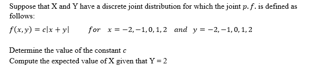 Solved Suppose that x ﻿and Y ﻿have a discrete joint | Chegg.com