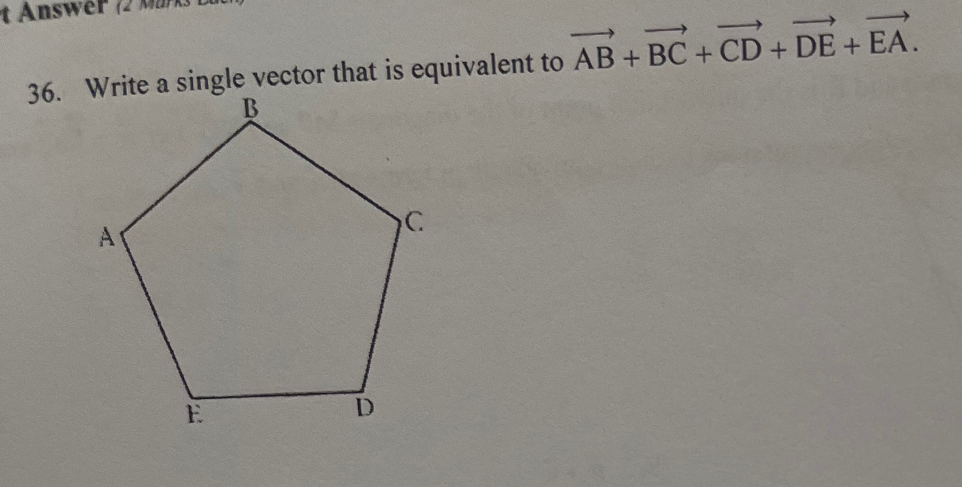 Solved Write a single vector that is equivalent to | Chegg.com