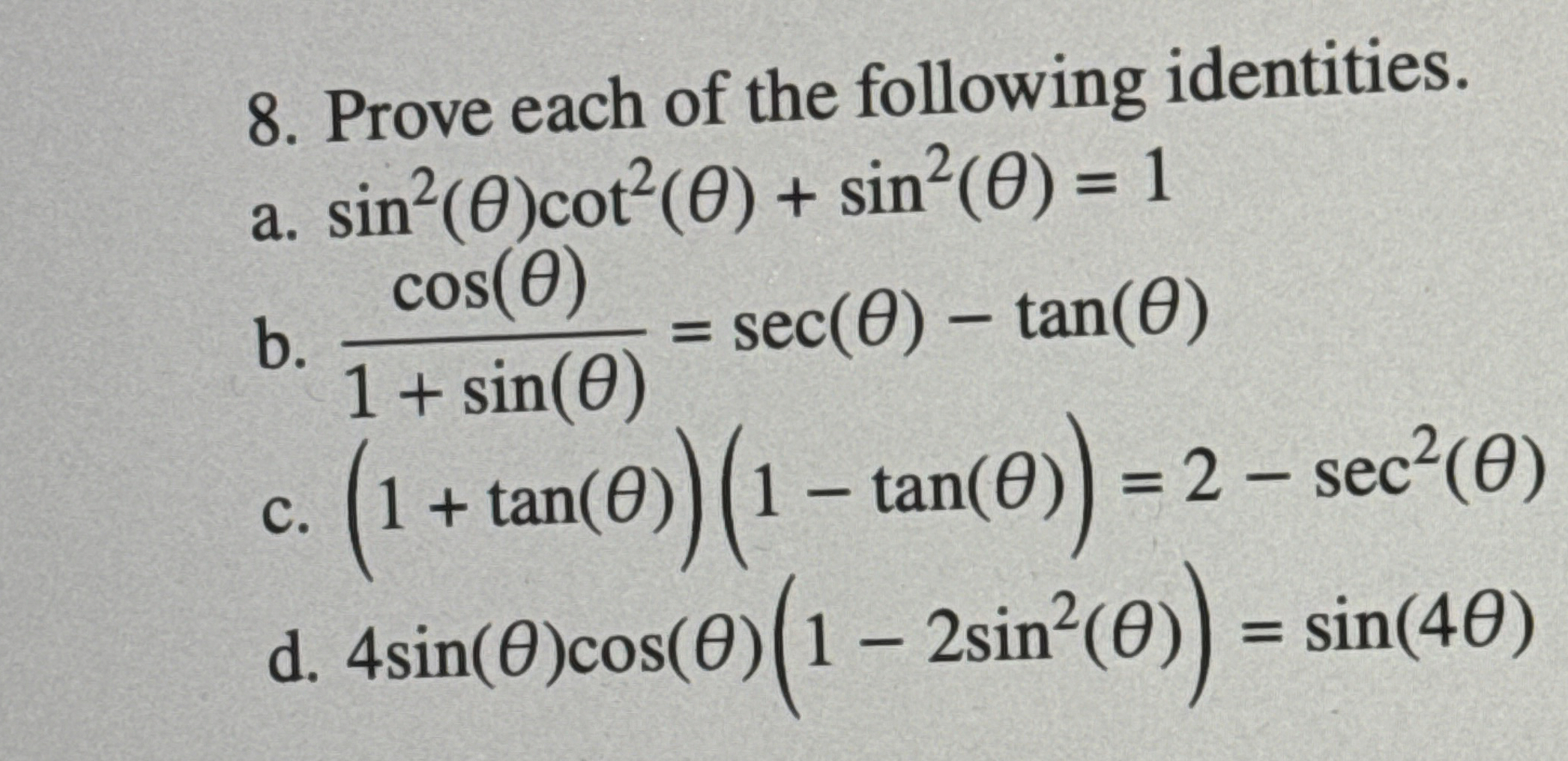 Solved Prove each of the following | Chegg.com