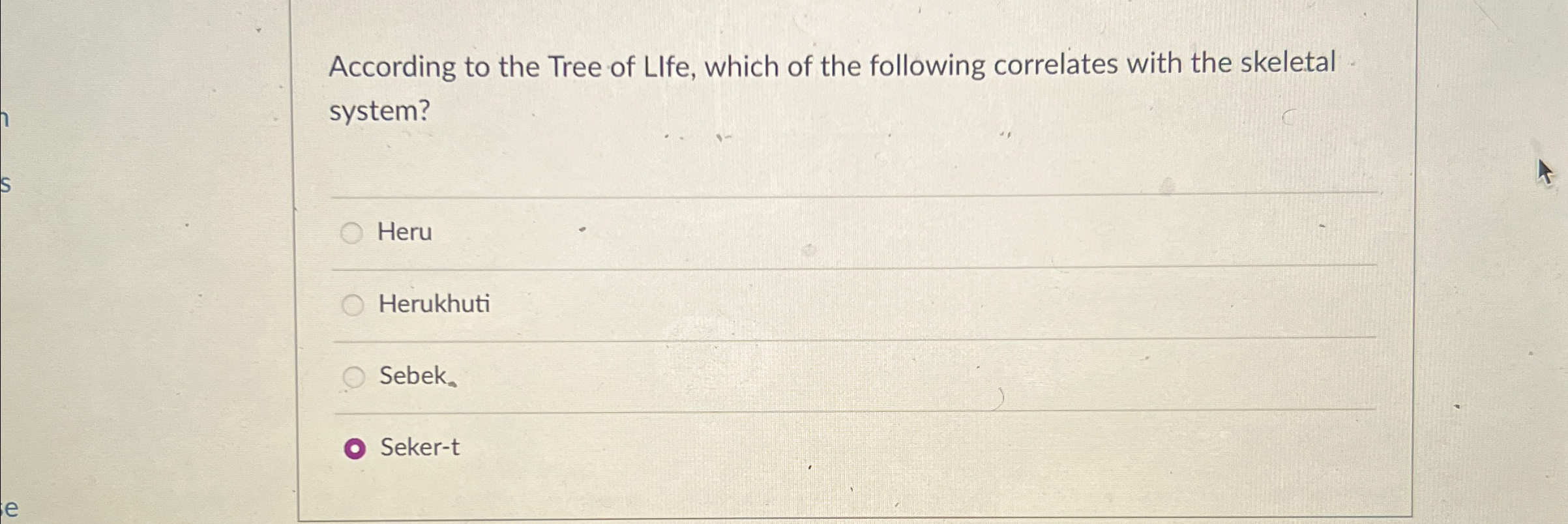 Solved According to the Tree of Llfe, which of the following | Chegg.com