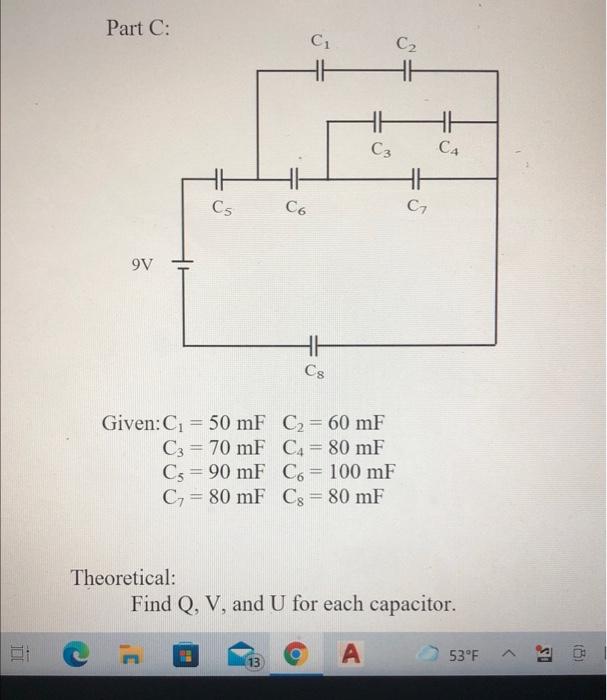 Solved Part A: Pick 5 different capacitors Theoretical: Read | Chegg.com