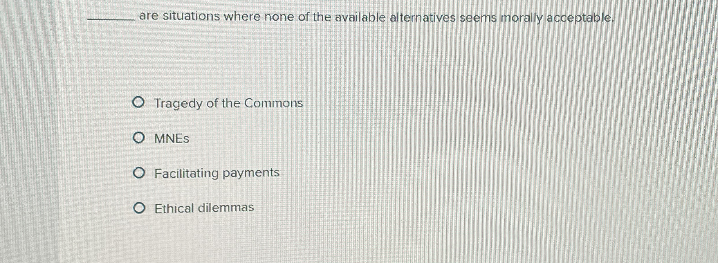 Solved are situations where none of the available | Chegg.com