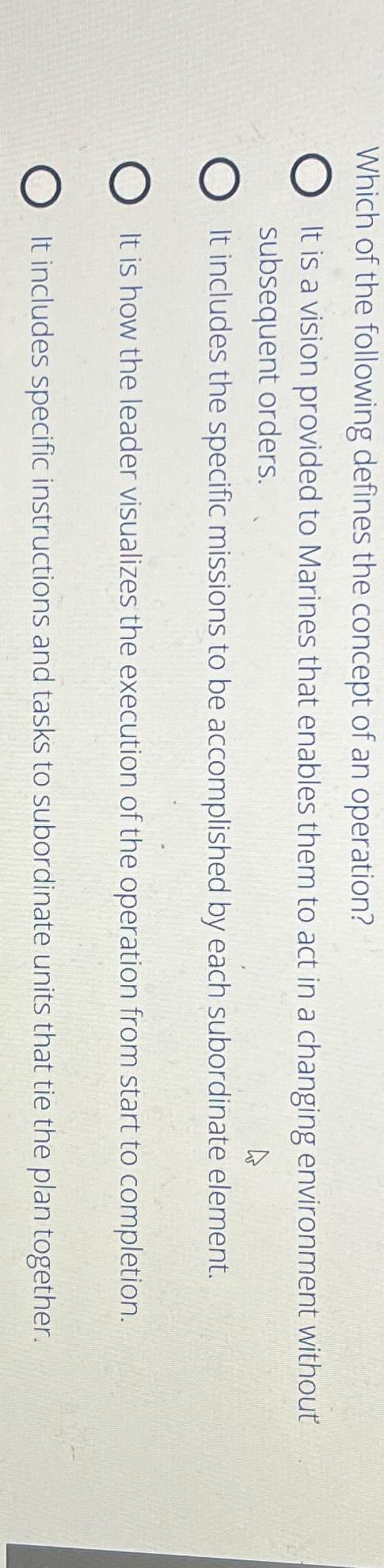 Solved Which of the following defines the concept of an | Chegg.com