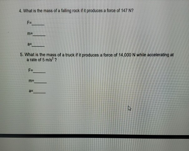 Solved Practice Problems for Newton's Second Law of Motion | Chegg.com