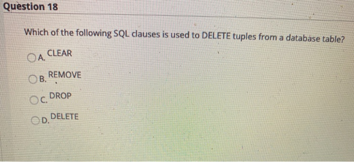 Solved Question 14 SQL statements are not case sensitive. | Chegg.com