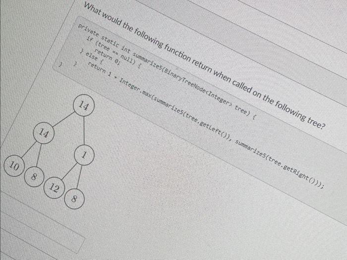 Solved What would the following function return when called | Chegg.com