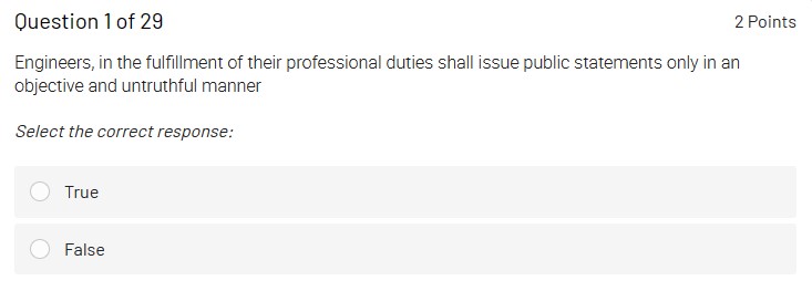 Solved Question 1 ﻿of 29Engineers, in the fulfillment of | Chegg.com