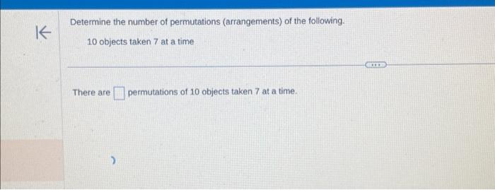Solved Determine the number of permutations (arrangements) | Chegg.com
