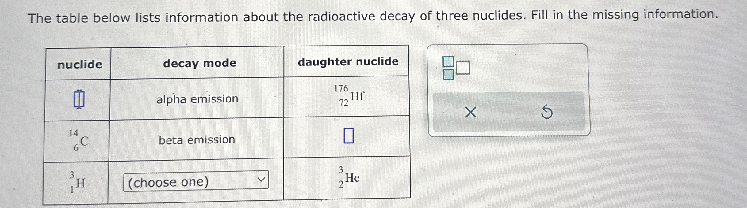 Solved The table below lists information about the | Chegg.com
